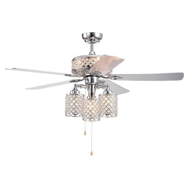Silver Orchid Lang 52-inch 5-blade Chrome Lighted Ceiling Fan - On Sale ...