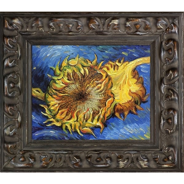 La Pastiche Vincent Van Gogh 'Two Cut Sunflowers' Hand Painted Oil ...