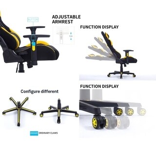 360 Degree Rotation Gaming Chair/Office Chair with Armrests - Bed Bath ...