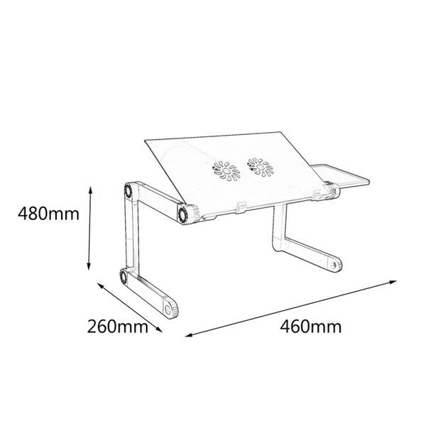 Adjustable Laptop Notebook Table Stand Tray Desk With Double Vents ...