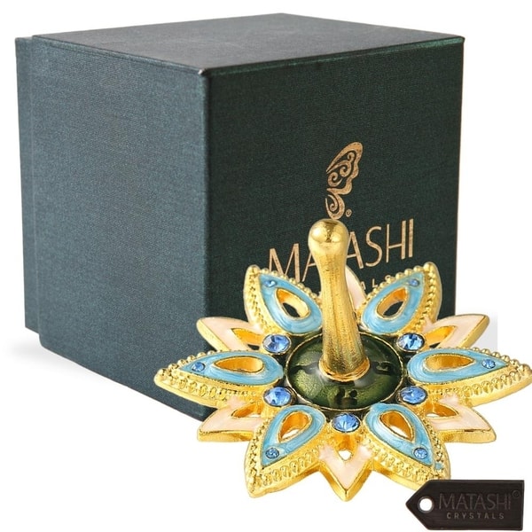 Hand-Painted Hanging Decor Spinning Dreidel Holiday Ornament by Matashi Crystals - Bed Bath ...