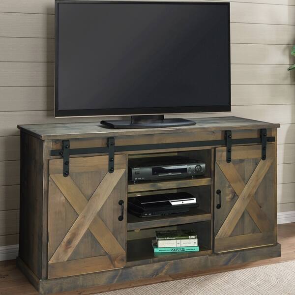 The Gray Barn Sycamore Rise Farmhouse Brown Wood 56-inch TV Console ...
