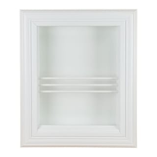 Blanco Recessed White Wood Bathroom Magazine Rack - 49.5h x 29.5w x 3 ...