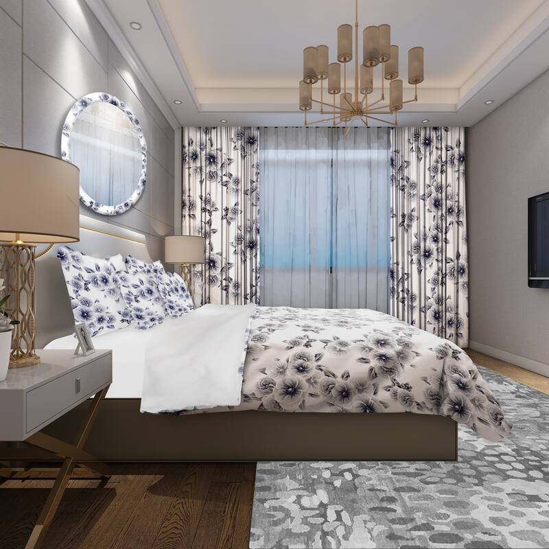 Designart 'Vintage Style Flower Pattern' Modern & Contemporary Bedding ...
