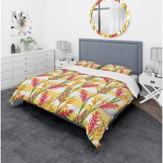 Designart 'Summer Jungle Pattern with Tropical Flowers Heliconia ...