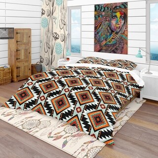 Designart 'First Nations Pattern' Southwestern Bedding Set - Duvet ...