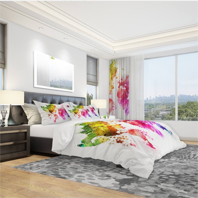 Designart 'Colors of The World' Modern & Contemporary Bedding Set ...