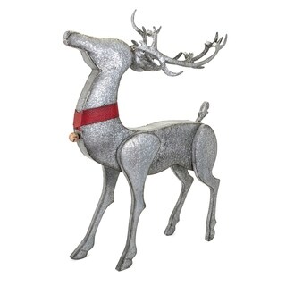 Homestead Grey Christmas Galvanized Standing Reindeer - Bed Bath ...