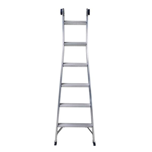COSCO 2-in-1 Aluminum Multi-Position Step and Extension Ladder-14 FT ...