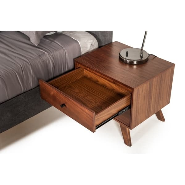 Modrest Addison Mid-Century Modern Walnut Nightstand - On Sale - Bed ...