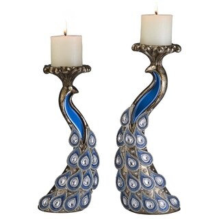 SINTECHNO SK-4263C Peacock Candle Holder Set - Bed Bath & Beyond - 23535837