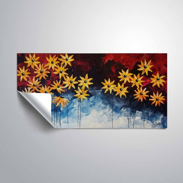 ArtWall Black eyed susans Removable Wall Art Mural - Bed Bath & Beyond ...