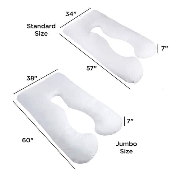 Body Pillow- 7 in 1 Pillow with Removeable Cover Lavish Home Collection ...