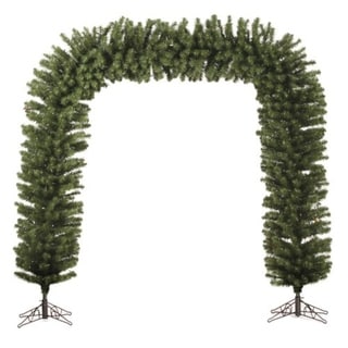 9' x 8' Pre-Lit Pine Artificial Christmas Archway Decoration - Clear ...