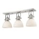 Carbon Loft Barton 3-light Bath Vanity in Pewter with Opal Glass - Bed ...