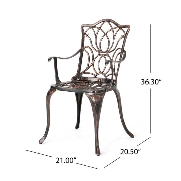 Tucson Outdoor Cast Aluminum 6-piece Dining Set by Christopher Knight ...