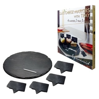 Slate Cheese Markers with Tray - Bed Bath & Beyond - 23582858