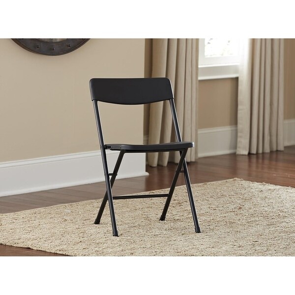 COSCO Black Resin Folding Chair with Molded Seat and Back 12 Pack Bed Bath Beyond 23589505