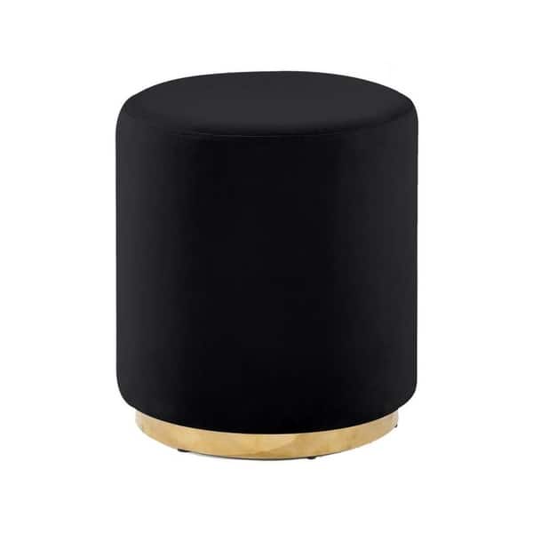 Best Master Furniture Black Upholstered Accent Stool - Bed Bath ...