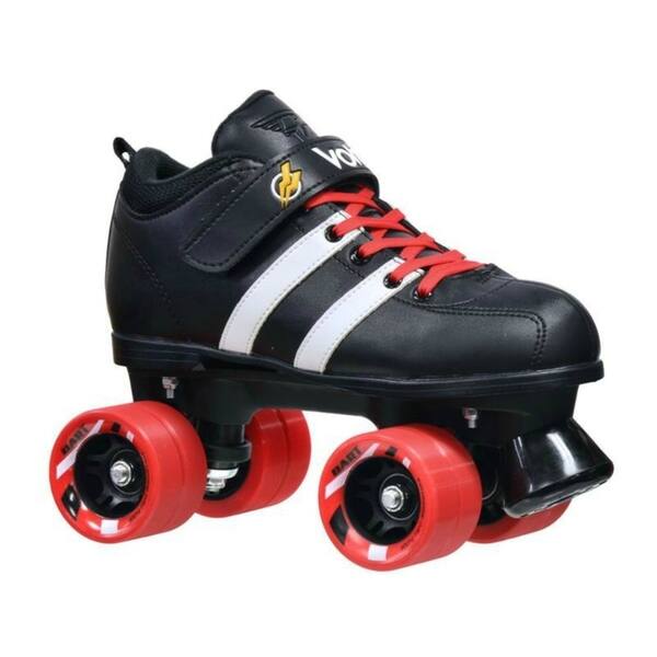 Custom Riedell Red Volt Quad Derby Speed Roller Skates w/ Dart Wheels ...