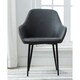 Bucket Style Upholstered Dining Chairs, Set of 2 pack, Dark Grey - Bed ...