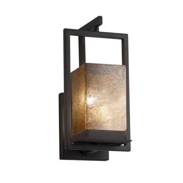 Justice Design Fusion Laguna 1-light Matte Black LED Outdoor Wall ...