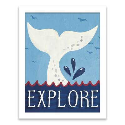 "Whale Tale" Shadowbox - 14W x 18H x 1.25D - Multi-color - Overstock ...