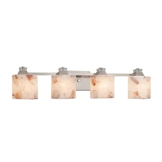 Justice Design Alabaster Rocks! Ardent 4-light Brushed Nickel Bath Bar ...