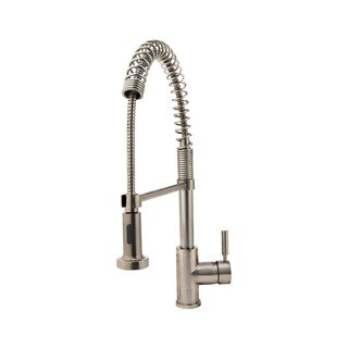 Sir Faucet 766 Solid Brass Spring-spout Kitchen Faucet in Brushed ...