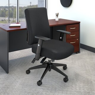 Accord High Back Deluxe Multifunction Office Chair in Black Fabric ...