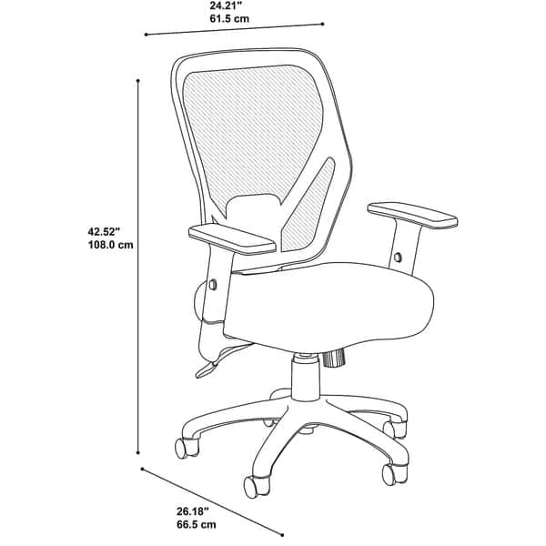 Bush Business Furniture Accord Mesh Back Office Chair in Black - Bed ...