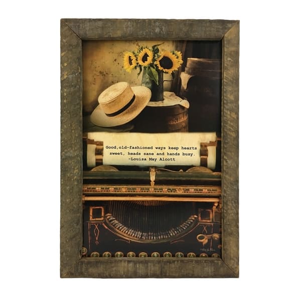 Old Fashioned Ways Quote Print w/ Rustic Reclaimed Tobacco Board Frame ...