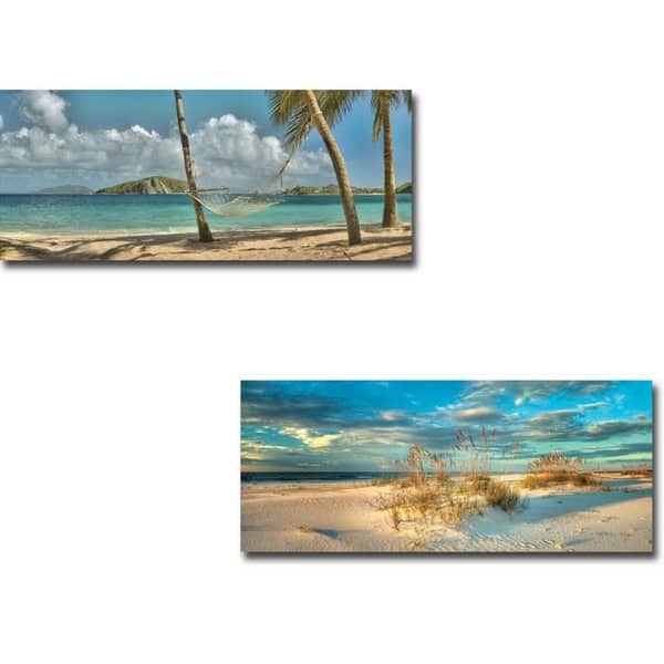 Beach Dream I and II by Doug Cavanah 2-piece Gallery Wrapped Canvas ...