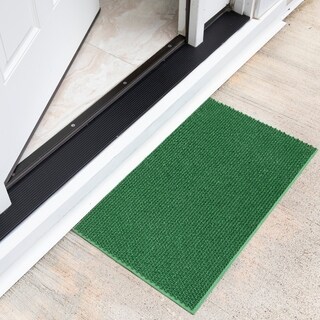 DirtOff Rectangular Mat Green Elanji Pattern Doormat - Bed Bath ...