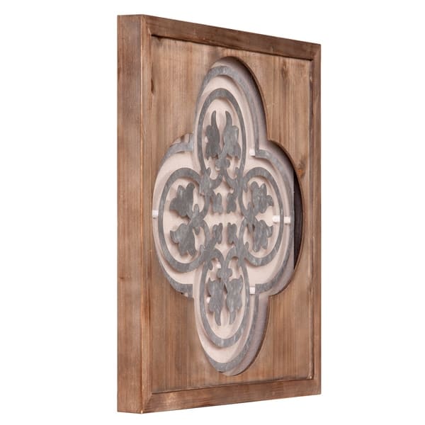 Patton Wall Decor Square Wood Frame Medallion Cut Out Wall Decor ...