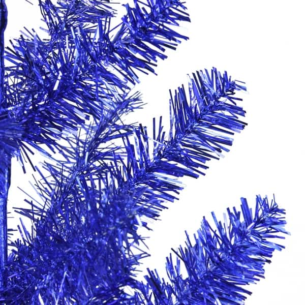 3' Medium Blue Tinsel Twig Pine Artificial Christmas Tree - Unlit - Bed ...