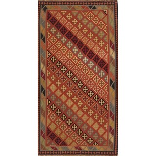 Oriental Kilim Kashkoli Shiraz Hand Woven Persian Area Rug - 9'6" x 5'2 ...