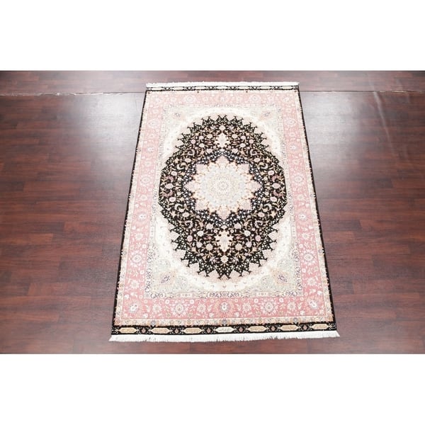 Hand Made Saadi Poem On Border Tabriz Persian Carpet Area Rug - 9'10" x ...