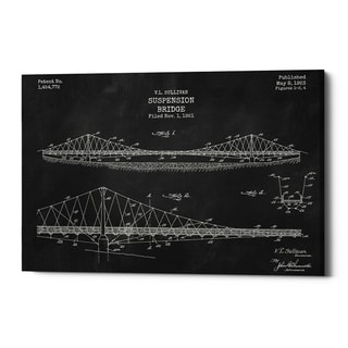 Epic Graffiti "Suspension Bridge Blueprint Patent Chalkboard" Giclee ...