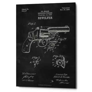 Epic Graffiti "Revolver Blueprint Patent Chalkboard" Giclee Canvas Wall ...