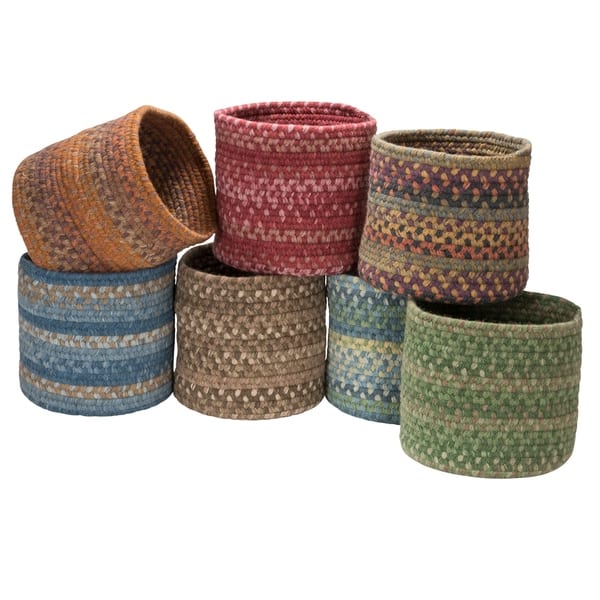 Rustica Small-Space Wool Basket - Morning Dew 10"x10"x8" - Bed Bath ...