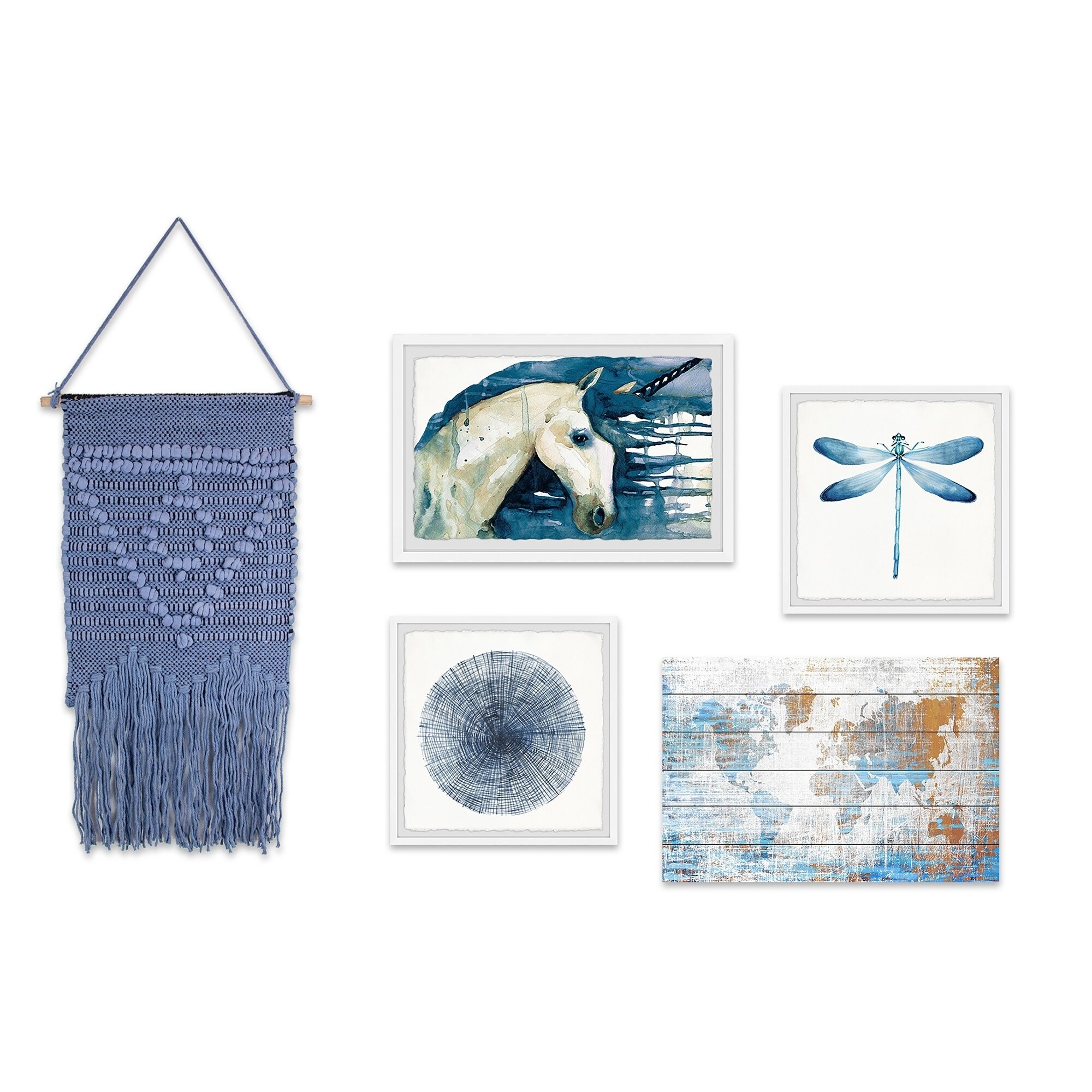 Marmont Hill - Handmade Scenes of India Pentaptych - Multi-color - Bed ...