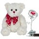 Matashi Plush Stuffed Animal Teddy Bear Chrome Plated Silver Rose ...
