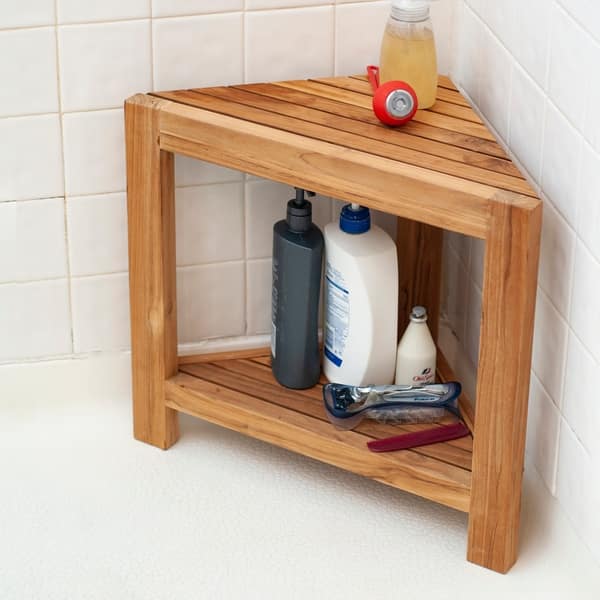 Porch & Den Jay Teak Corner Table - Bed Bath & Beyond - 24142991