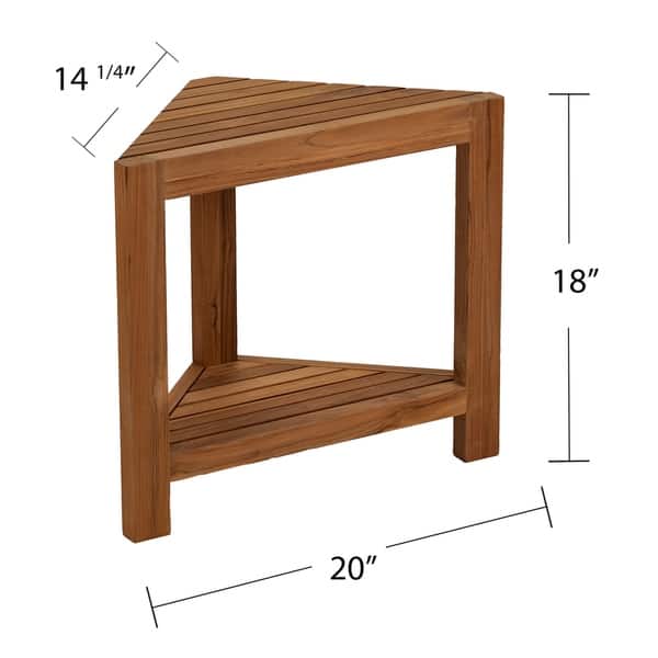 Porch & Den Jay Teak Corner Table - Bed Bath & Beyond - 24142991