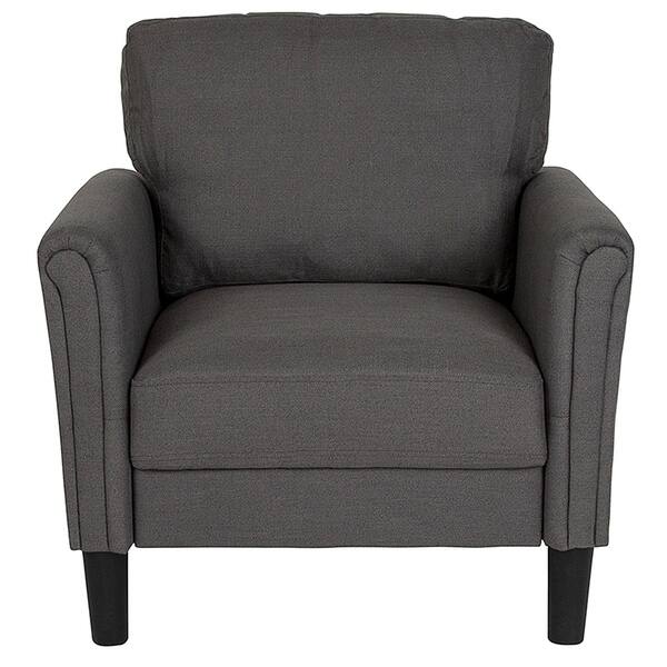 Harrison Modern Dark Grey Fabric Guest Chair - Bed Bath & Beyond - 24151807