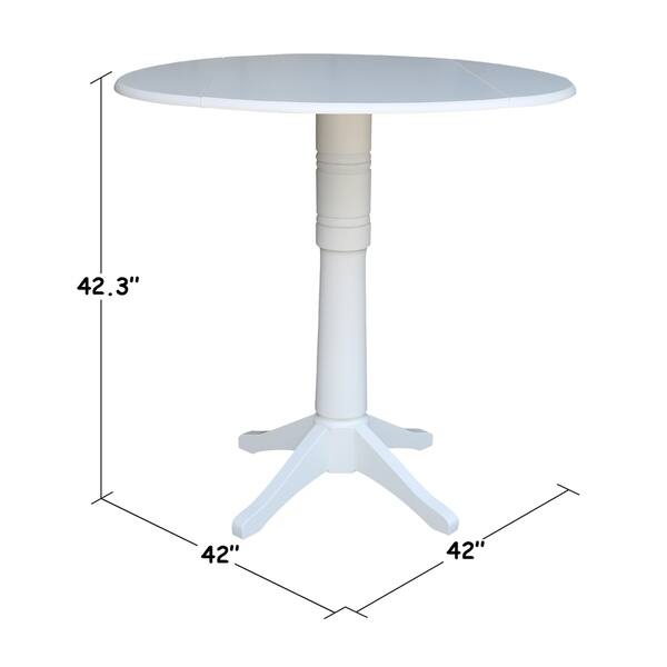 42 In Round Top Bar Height Drop Leaf Table with 2 Bar Height Stools - Bed Bath & Beyond - 24204618