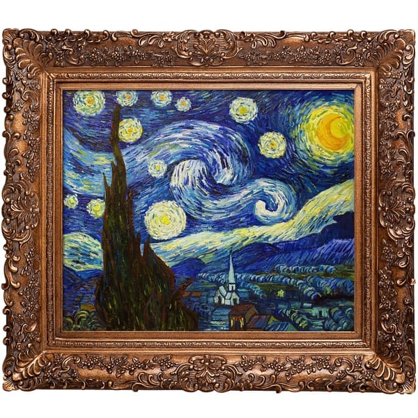 Starry Night with Burgeon Gold Frame - Bed Bath & Beyond - 24215347