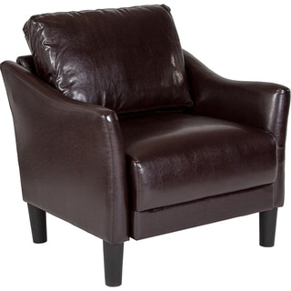 Wallabout Modern Brown Leather Guest Chair - Bed Bath & Beyond - 24218962
