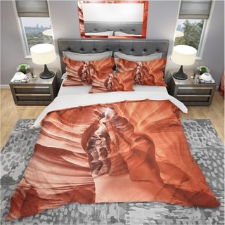 Designart 'Antelope Canyon High Structures' Landscape Bedding Set ...